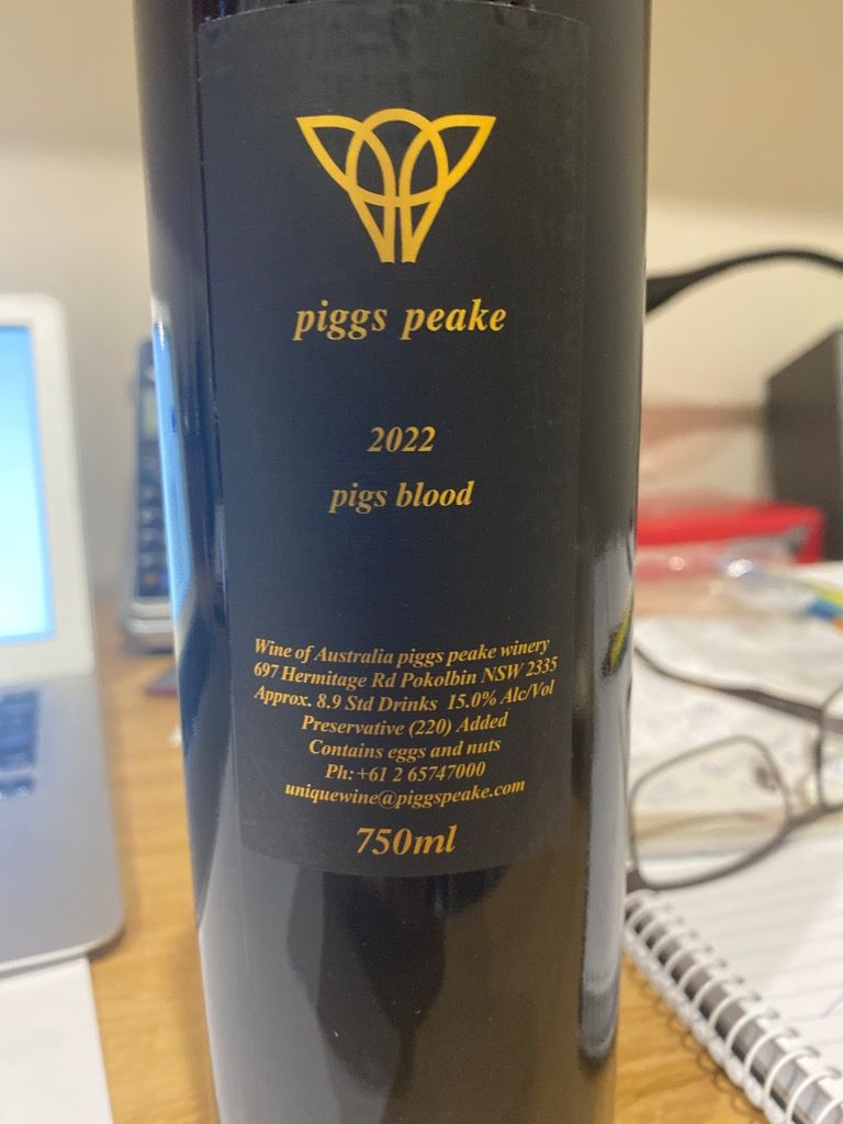 2024 Piggs Peake Pigs blood, Australia, New South Wales, Hunter Valley ...