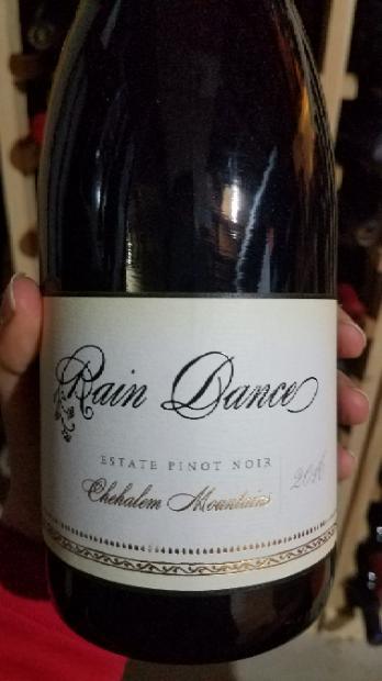 2018 Rain Dance Pinot Noir Chehalem Mountains Estate Vineyard, USA ...