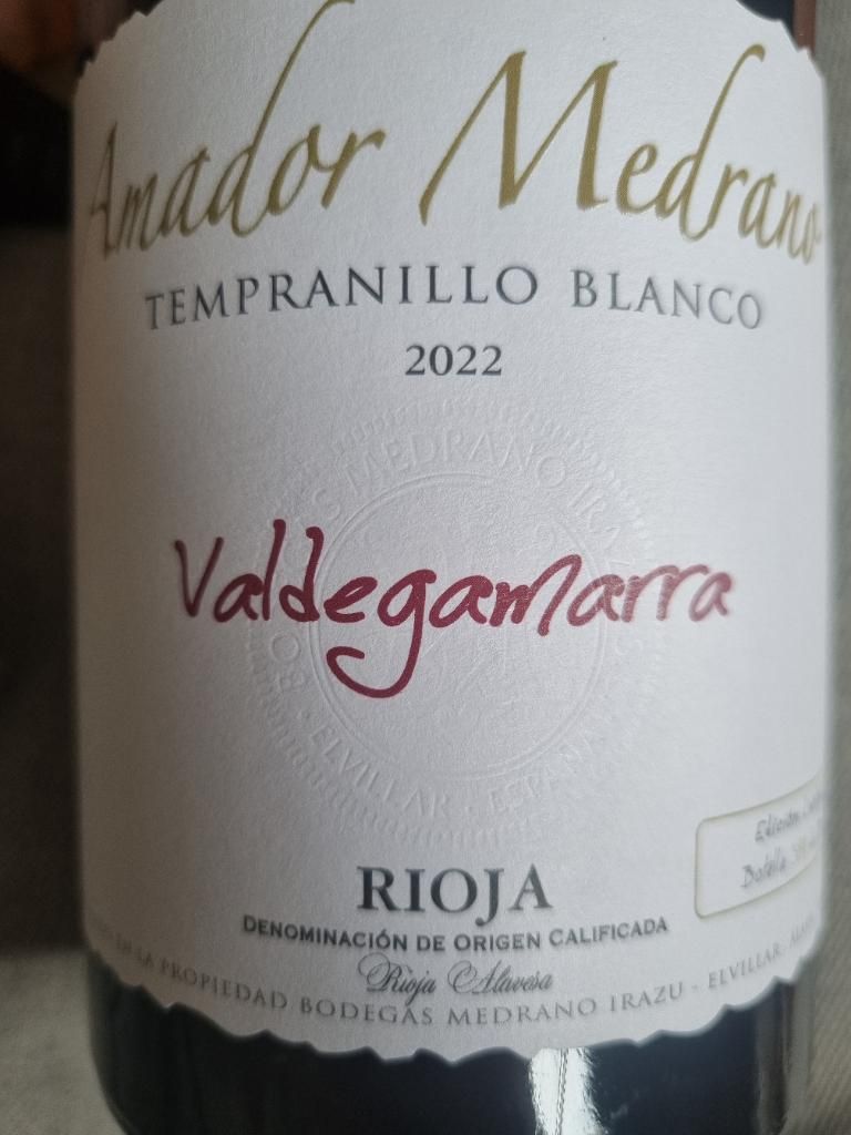 2022 Amador Medrano Rioja Blanco, Spain, La Rioja, Rioja - CellarTracker