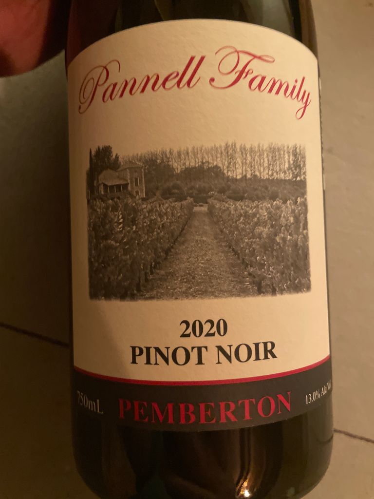 2020 Pannell Family Pinot Noir, Australia, Western Australia, South ...