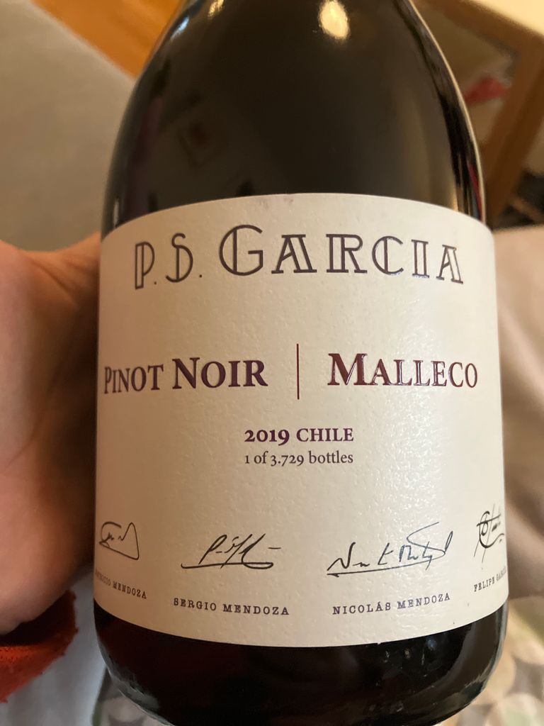 2019 P.S. Garcia Pinot Noir, Chile, Malleco Valley - CellarTracker
