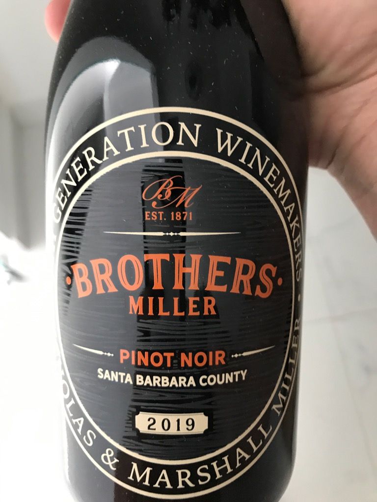 2019 Brothers Miller Pinot Noir, USA, California, Central Coast, Santa ...