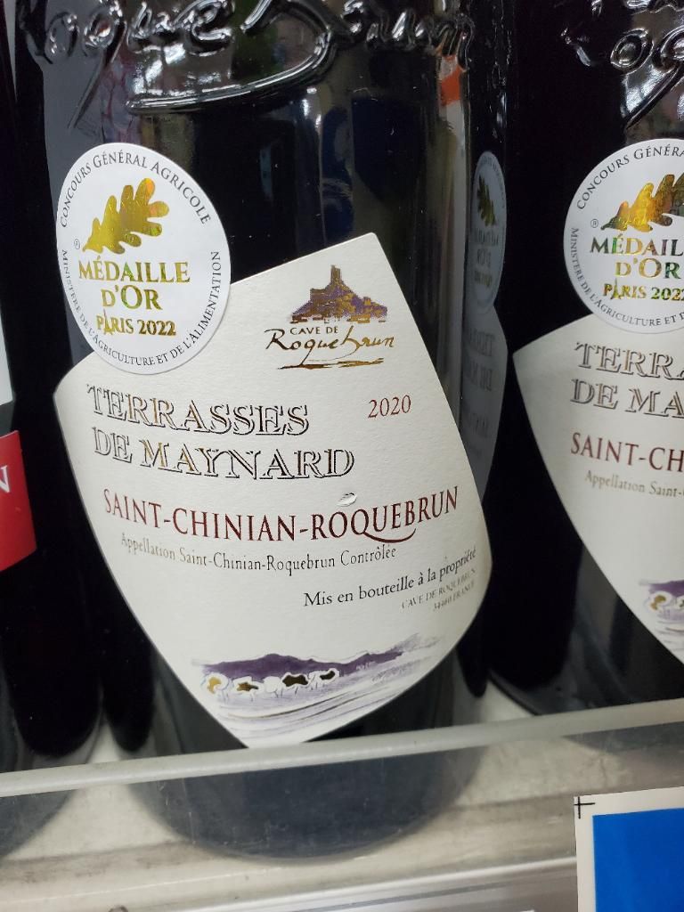 2020 Cave de Roquebrun Saint-Chinian Terrasses de Maynard, France ...