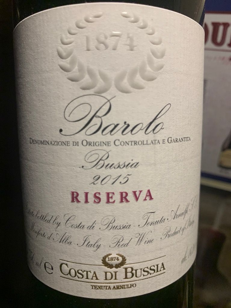 2017 Tenuta Arnulfo Costa di Bussia Barolo Bussia Riserva, Italy ...