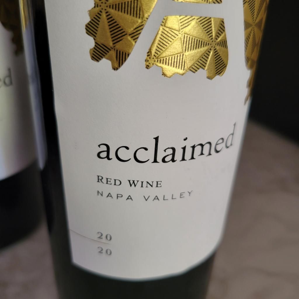 2020 Acclaimed Red Wine Usa California Napa Valley Cellartracker