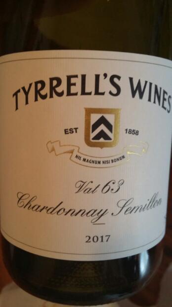 2017 Tyrrell's Vat 63, Australia, New South Wales, Hunter Valley ...
