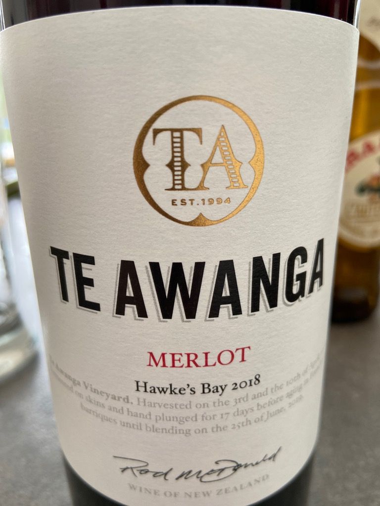 2016 Te Awanga Estate Merlot/Cabernet Franc, New Zealand, North Island ...