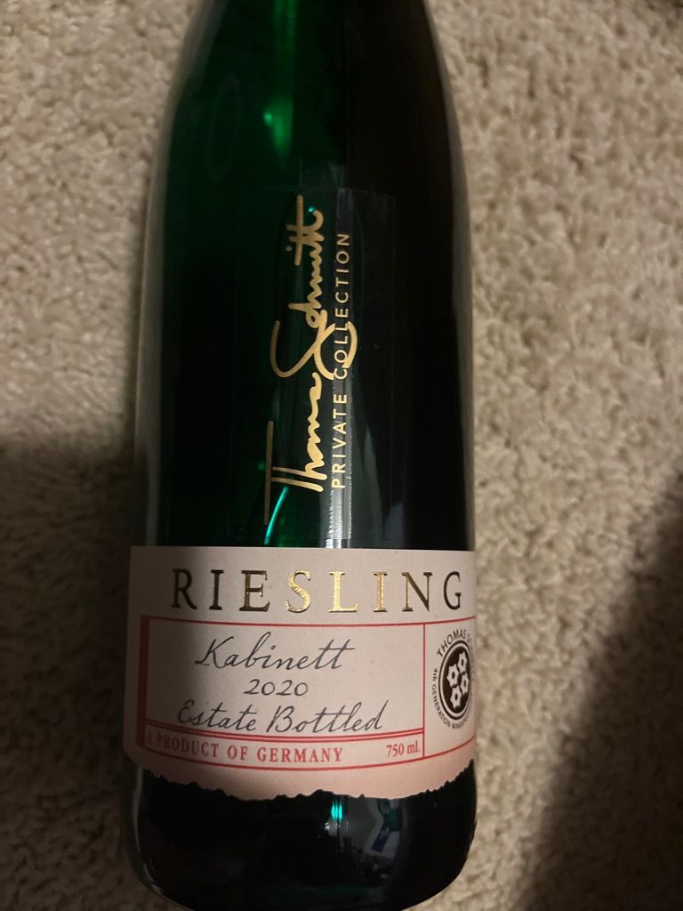 2020 Schmitt Söhne Riesling Thomas Schmitt Private Selection Kabinett ...