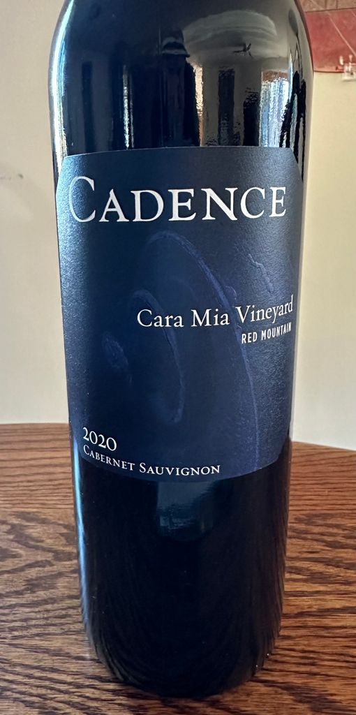 2020 Cadence Cabernet Sauvignon Cara Mia Vineyard, USA, Washington ...