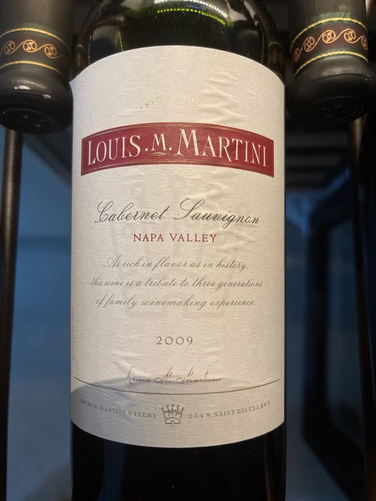 2009 Louis M. Martini Cabernet Sauvignon Napa Valley, USA, California ...