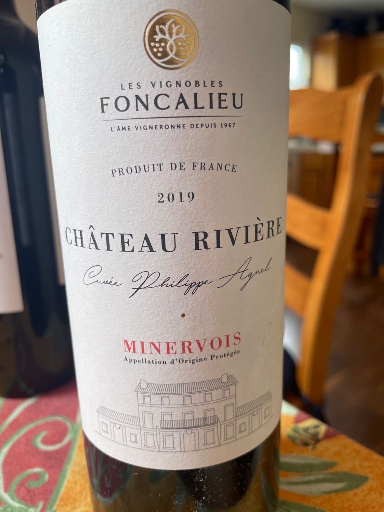 2018 Château Rivière Minervois Cuvée Philippe Agnel, France, Languedoc ...