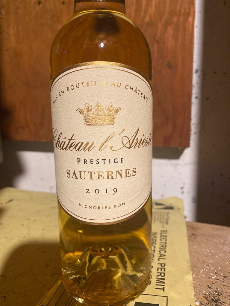2019 Les Brumes du Chateau l'Arieste Sauternes, France, Bordeaux ...