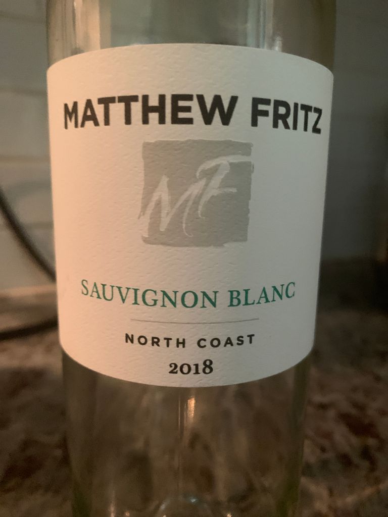 2018 Matthew Fritz Sauvignon Blanc, USA, California, North Coast ...