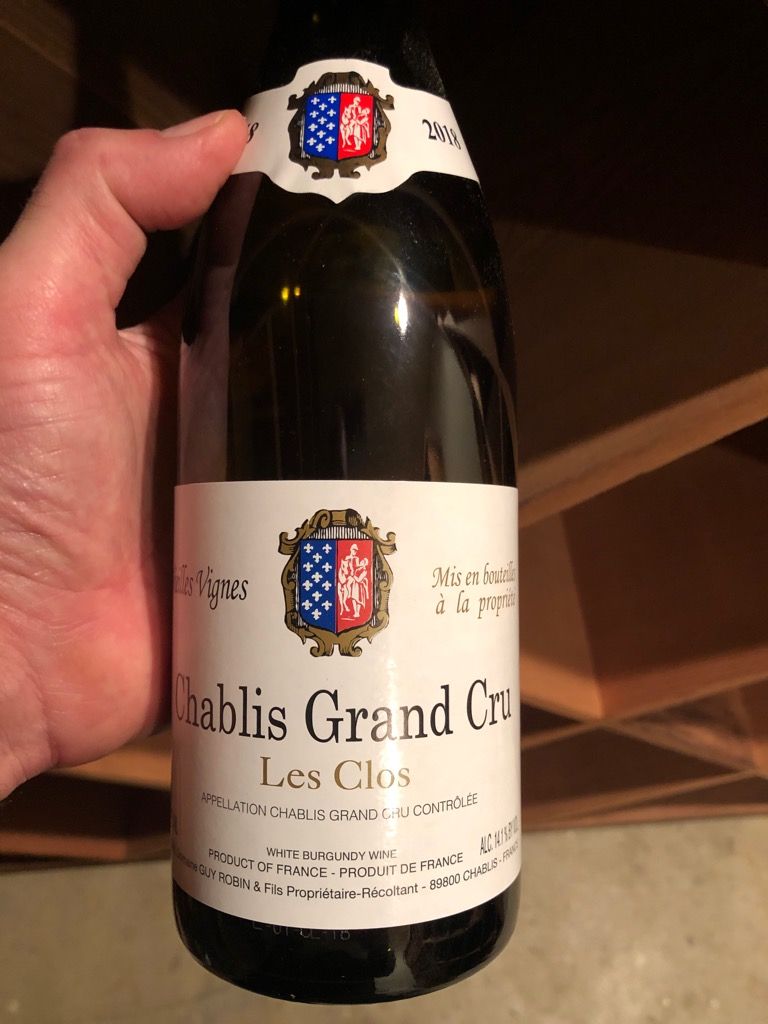 2020 Domaine Guy Robin et Fils Chablis Grand Cru Les Clos, France ...