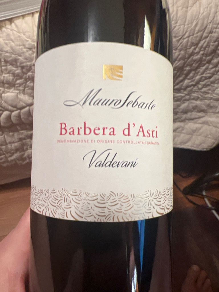2022 Mauro Sebaste Barbera d'Asti Valdevani, Italy, Piedmont, Asti ...
