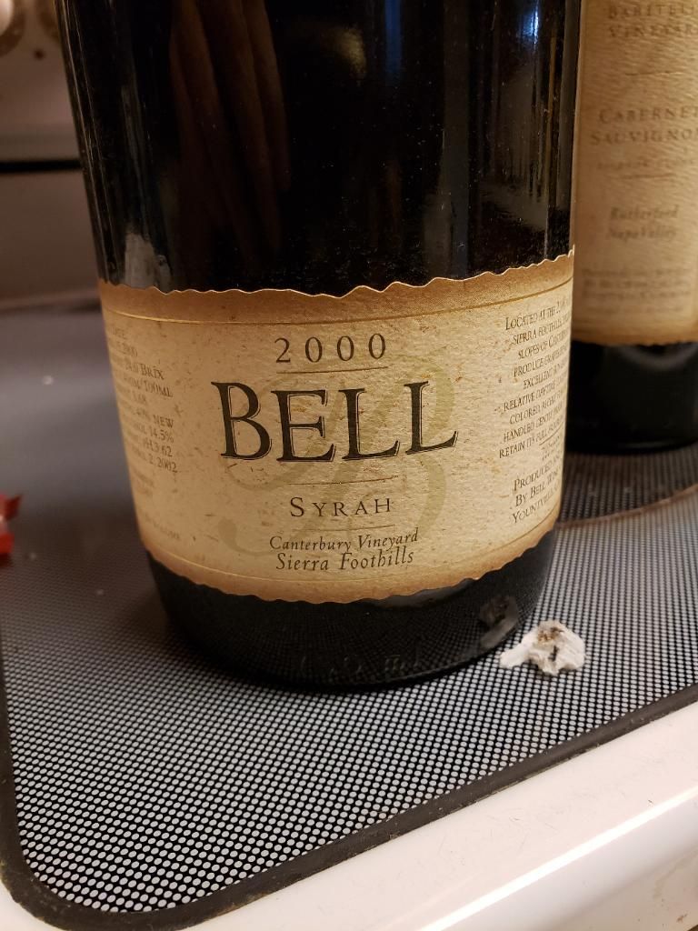 2000 Bell Wine Cellars Syrah Block 6 Canterbury Vineyard, USA ...