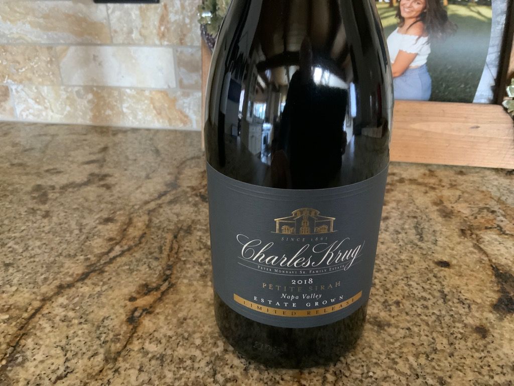 2018 Charles Krug Winery (Peter Mondavi Family) Petite Sirah Limited ...