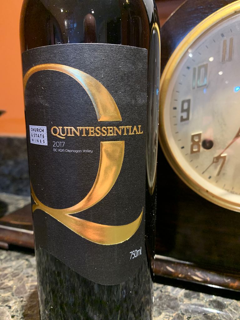 2017 Church & State Wines Quintessential, Canada, British Columbia ...