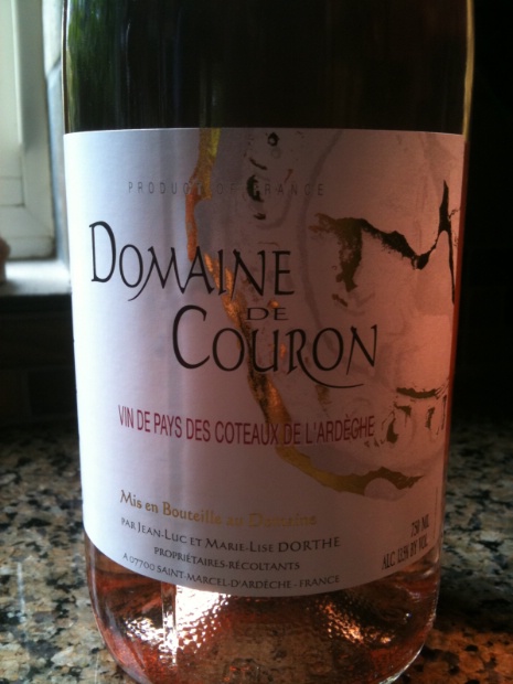 2011 Domaine de Couron Côteaux de l'Ardèche Rosé, France, Rhône ...