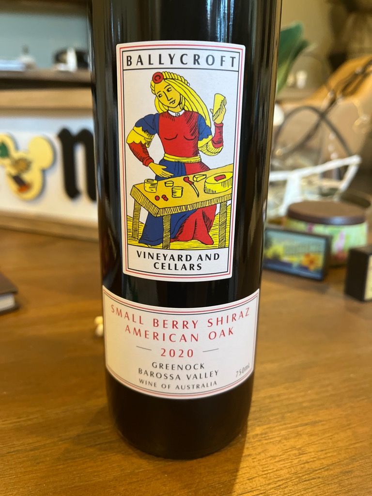 2020 Ballycroft Vineyard and Cellars Shiraz Small Berry American Oak ...