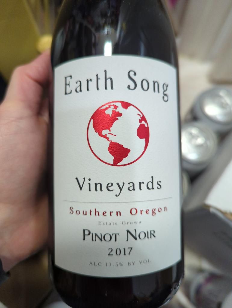 2017 Earth Song Vineyards Pinot Noir, USA, Oregon, Southern Oregon ...