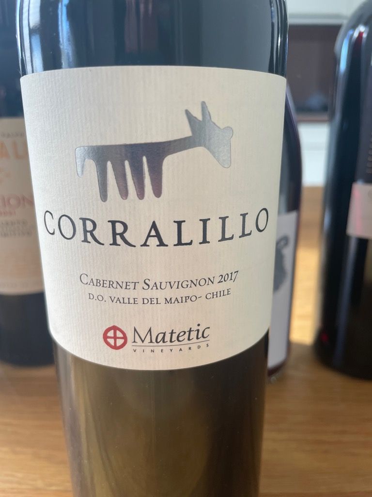 2017 Matetic Vineyards Cabernet Sauvignon Corralillo, Chile, Maipo ...
