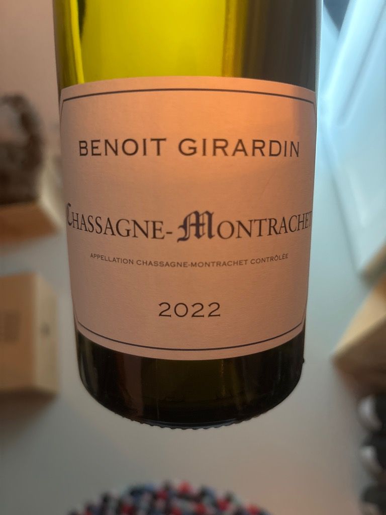 2022 Benoit Girardin Chassagne-Montrachet, France, Burgundy, Côte de ...