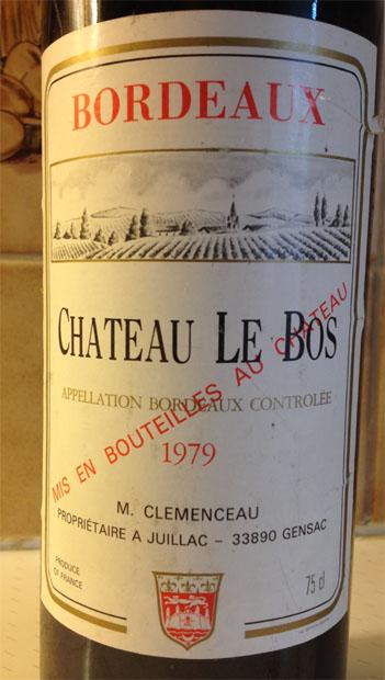 1979 Château Le Bos, France, Bordeaux - CellarTracker