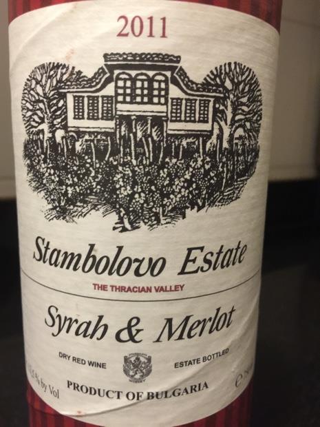 2013 Stambolovo Estate Syrah & Merlot, Bulgaria, Thracian Valley ...