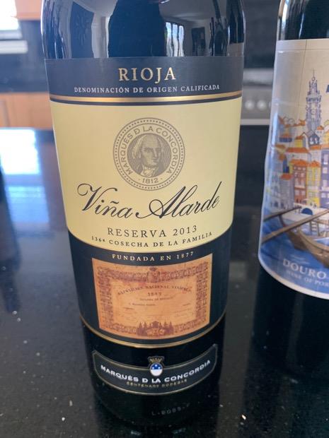 2013 Marqués de la Concordia Rioja Vina Alarde Gran Reserva, Spain, La ...