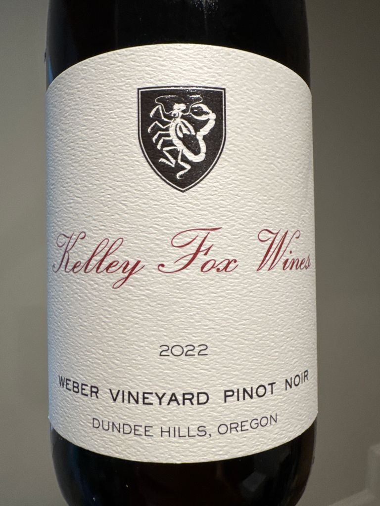 2022 Kelley Fox Wines Pinot Noir Weber Vineyard, USA, Oregon ...