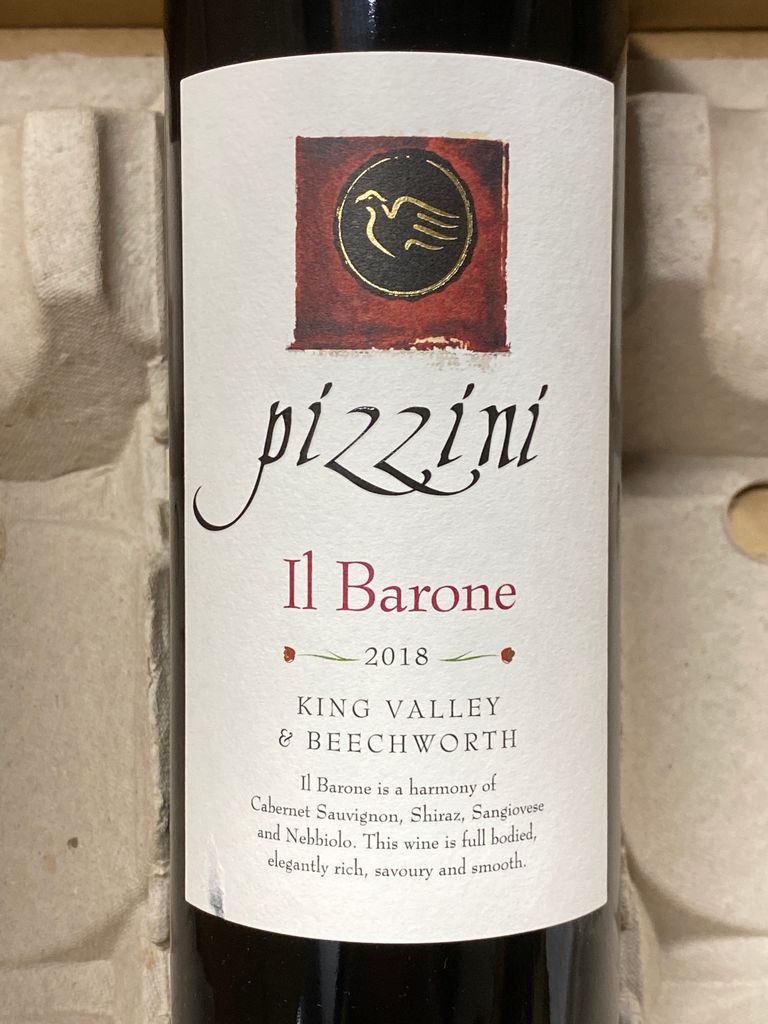 2018 Pizzini Il Barone, Australia, Victoria, North East, King Valley ...
