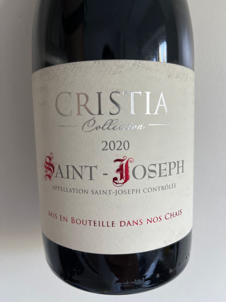 2020 Domaine de Cristia Saint-Joseph Cristia Collection, France, Rhône ...