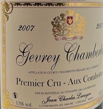 2022 Jean-Charles Lecuyer Gevrey-Chambertin 1er Cru Aux Combottes ...