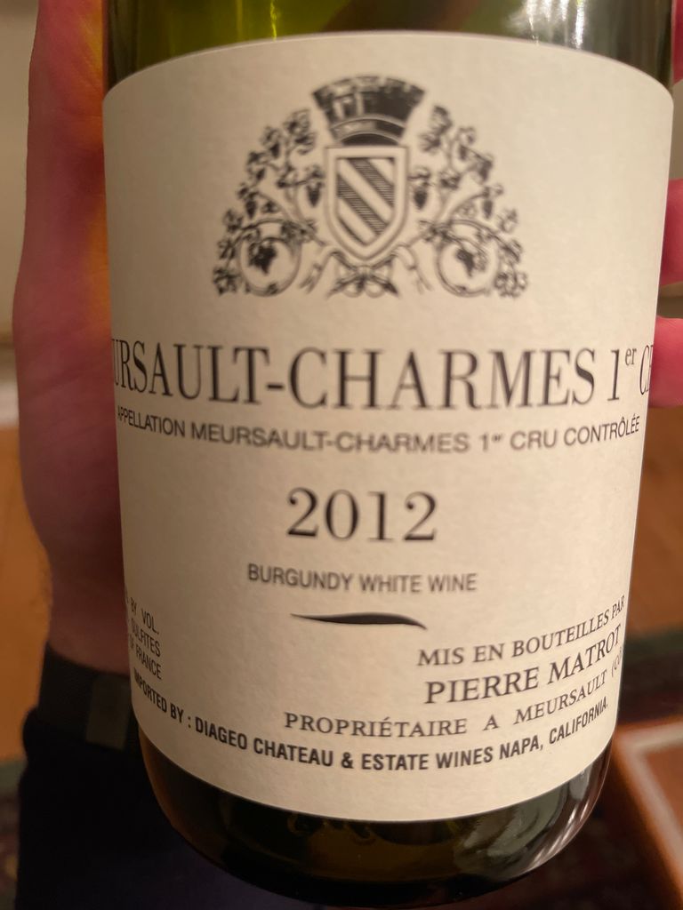 2012 Domaine Matrot Meursault 1er Cru Charmes, France, Burgundy, Côte ...