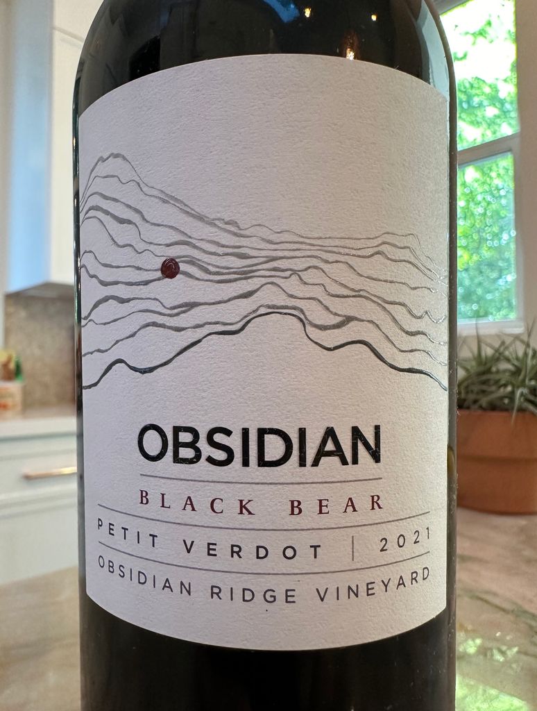 2021 Obsidian Wine Petit Verdot Black Bear Obsidian Ridge Vineyard, USA, California, North Coast ...