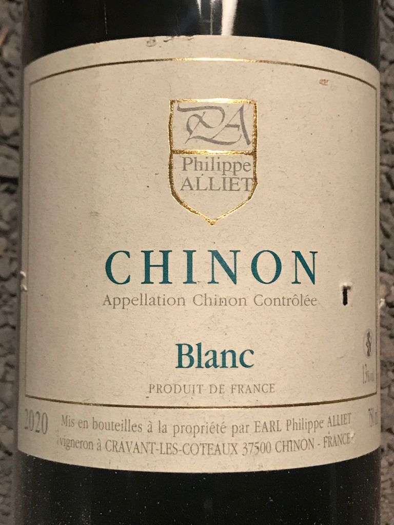 2023 Philippe Alliet Chinon Blanc, France, Loire Valley, Touraine ...