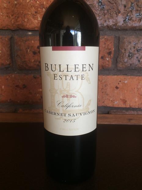 2015 Grapes in Glass Cabernet Sauvignon Bulleen Estate, USA, California ...