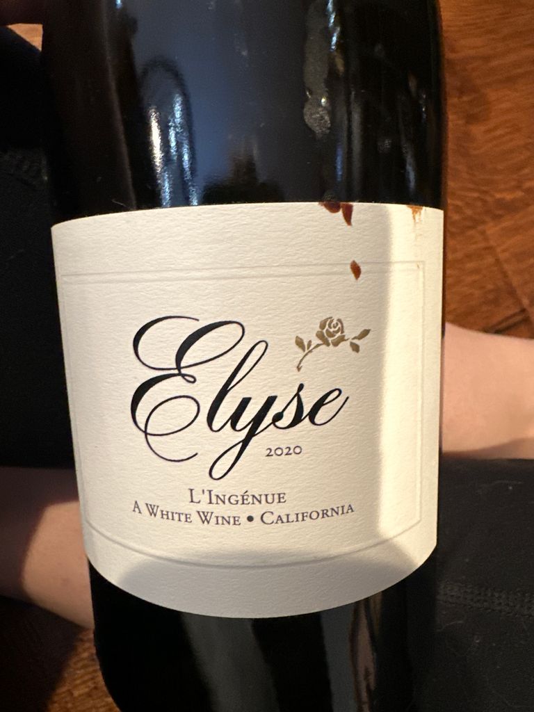 2020 Elyse L'Ingénue, USA, California - CellarTracker