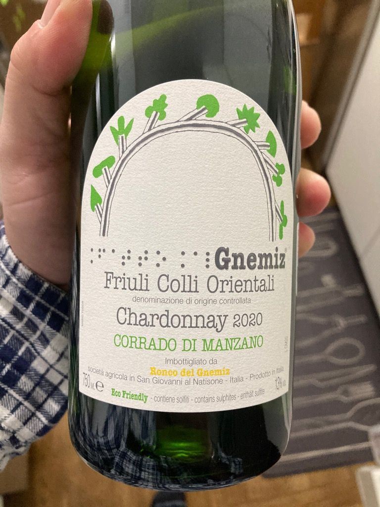 2020 Ronco del Gnemiz Chardonnay Ronco Basso, Italy, Friuli-Venezia ...