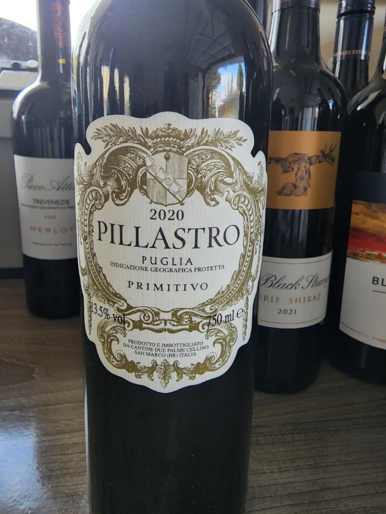 2021 Cantine Due Palme Pillastro Primitivo Negroamaro Selezione d'Oro ...
