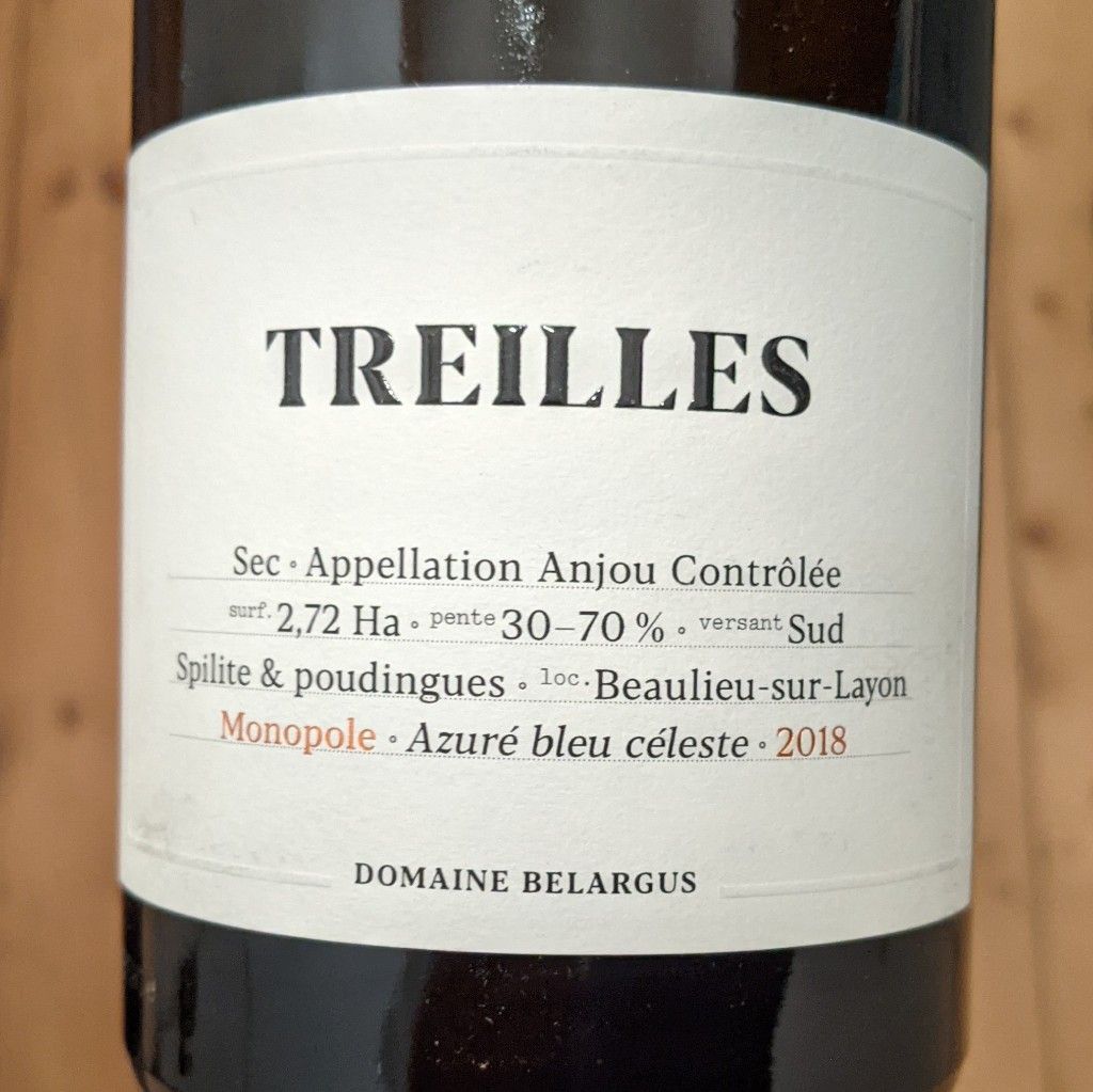 2018 Domaine Belargus Coteaux du Layon Treilles, France, Loire Valley ...