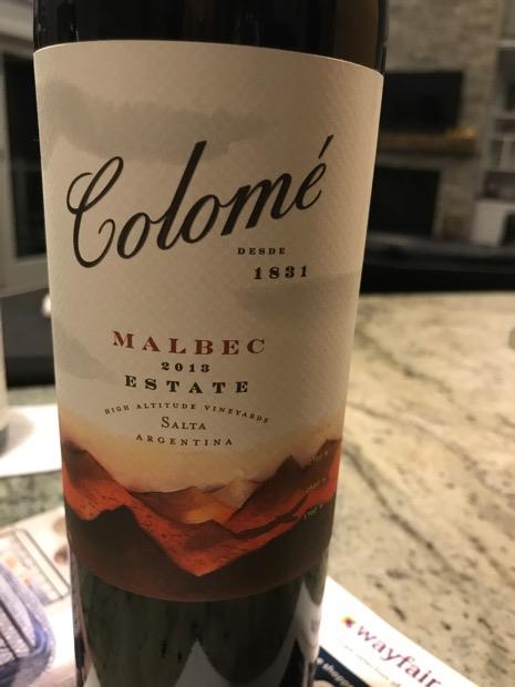 1999 Bodega Colomé Malbec 1831 - High Altitude Vineyards, Argentina ...