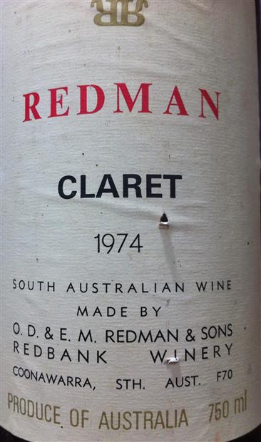 1975 Redman Claret, Australia, South Australia, Limestone Coast ...