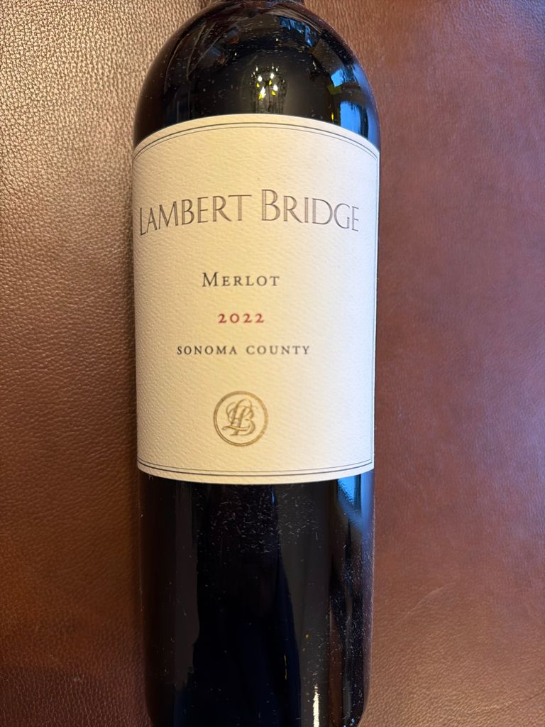 2022 Lambert Bridge Merlot, USA, California, Sonoma County - CellarTracker