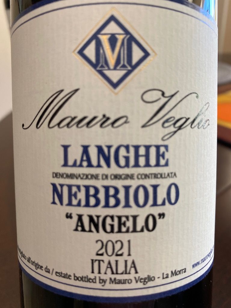 2021 Mauro Veglio Langhe Nebbiolo Angelo, Italy, Piedmont, Langhe ...
