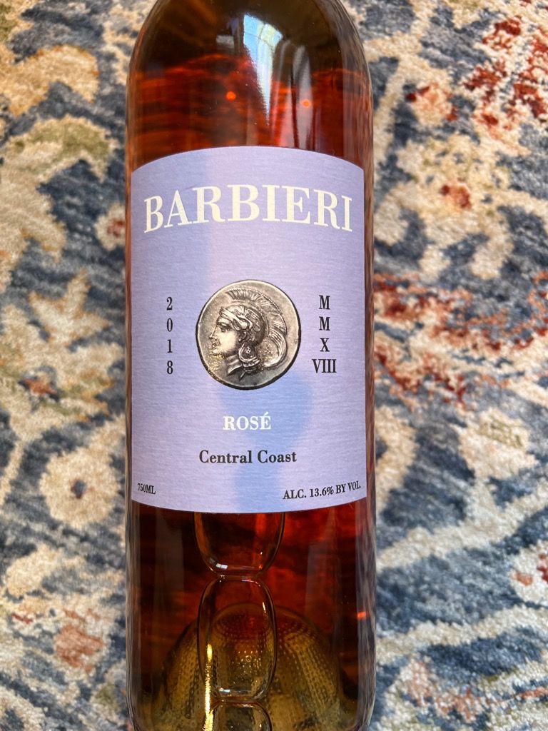 2018 Barbieri Cabernet Sauvignon Rosé, USA, California, Central Coast ...
