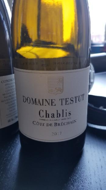 2018 Domaine Testut Chablis Côte de Bréchain, France, Burgundy, Chablis ...