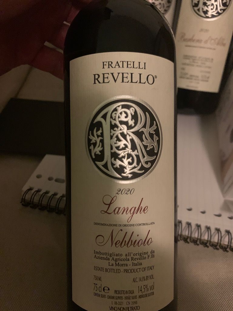 2020 Fratelli Revello Langhe Nebbiolo, Italy, Piedmont, Langhe, Langhe ...