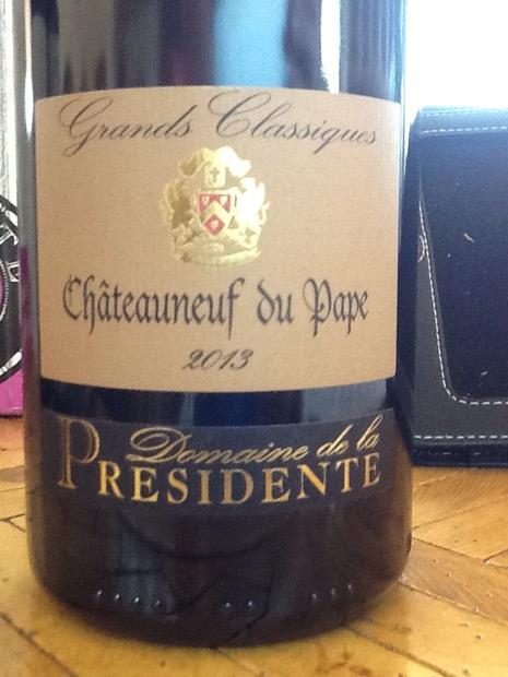 2013 Domaine de la Presidente Châteauneuf-du-Pape Grands Classiques ...